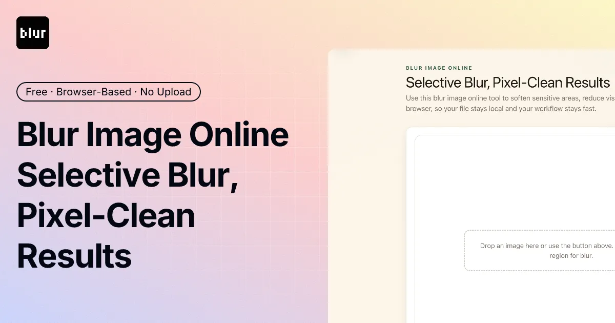 Blur Image Online for Free — Fast & Private | Blur Image Online